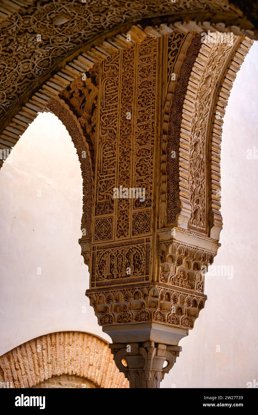 Architecture Alhambra Palace and Fortress Complex, Granada, Spain Stock ...