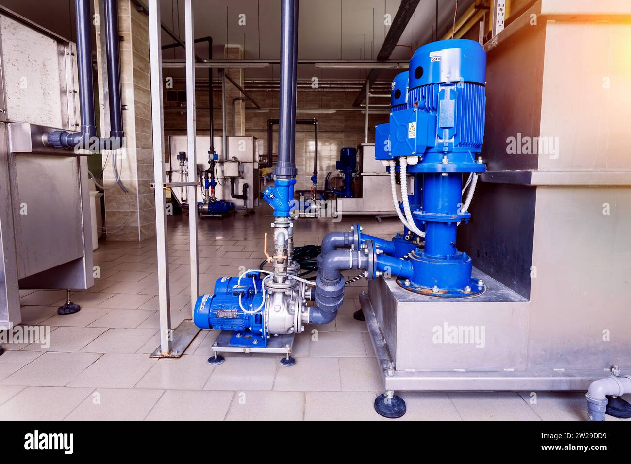 Boiler station, boiler room. Engine room, technical equipment Stock ...