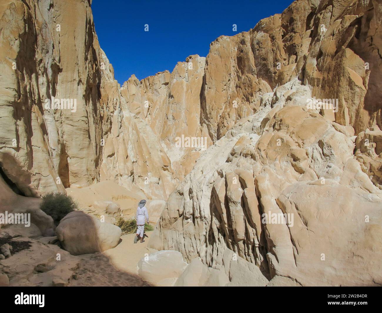 Beduine im White Canyon, südlicher Sinai, Ägypten Stock Photo - Alamy