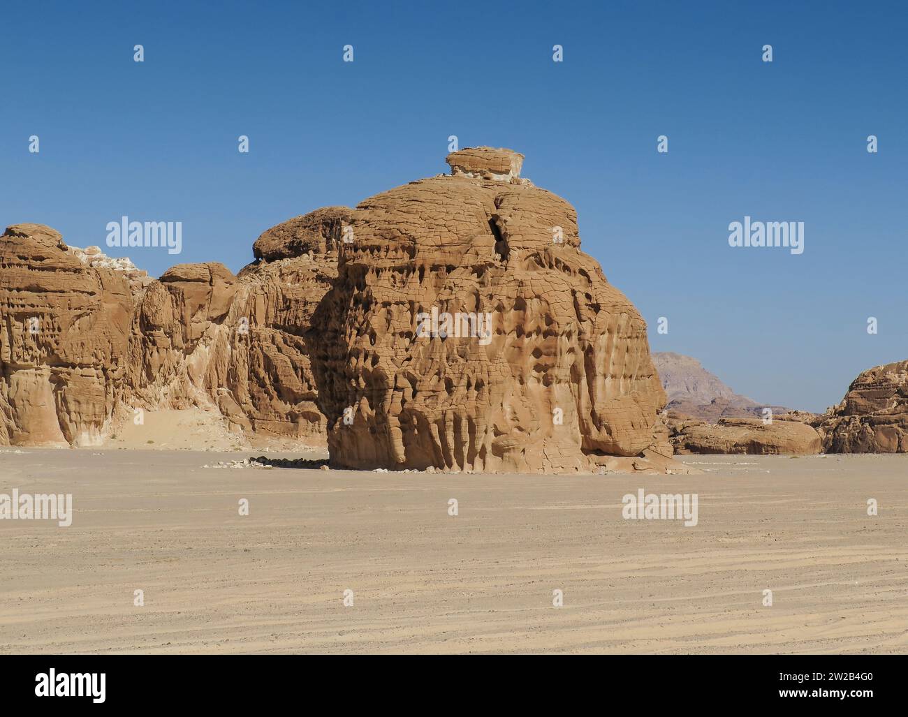 Erodierte Felsen, Berglandschaft im südlichen Sinai zwischen Ain Khudra ...