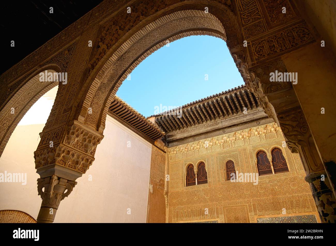 Architecture Alhambra Palace and Fortress Complex, Granada, Spain Stock ...