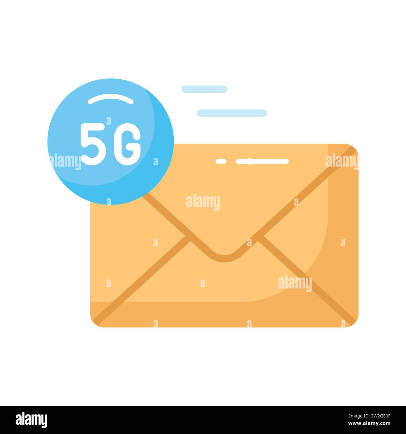 An icon of 5G network connection in editable style, ready to us icon ...