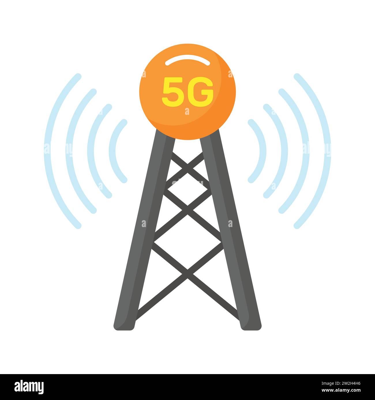 5G signal tower vector design in modern style, easy to use icon Stock ...