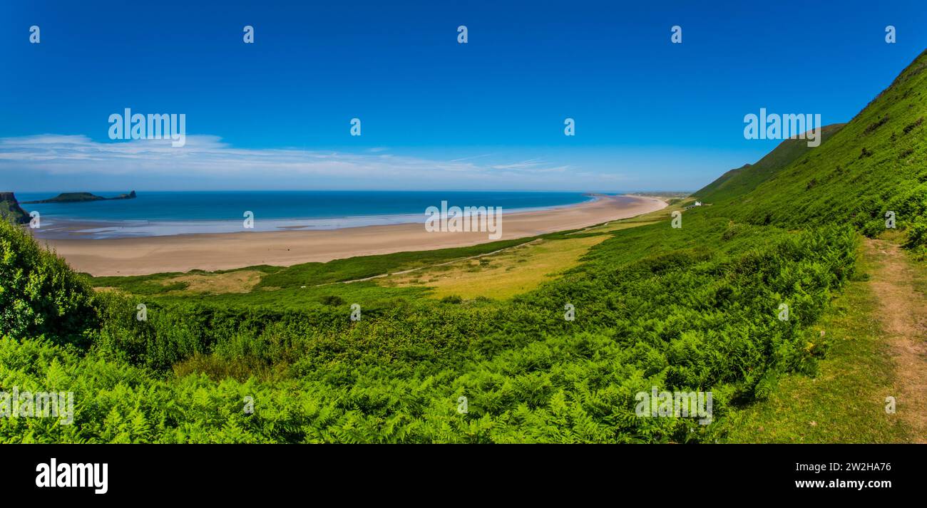 Landscape, Seascape, Gower, Wales, UK Stock Photo - Alamy