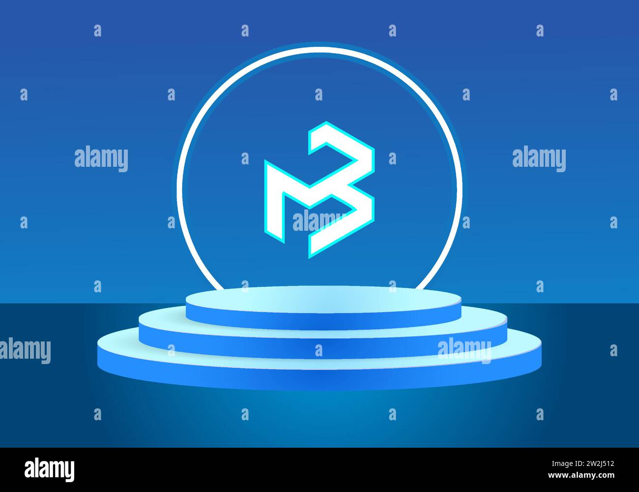 Letter MB blue logo sign. Vector logo design for business Stock Vector ...