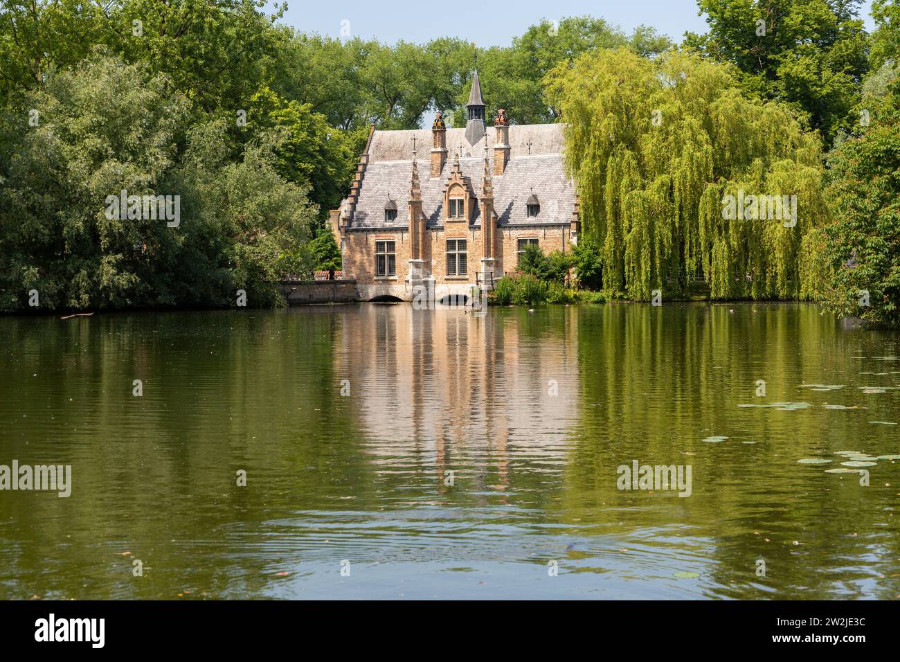 Beautiful old style castle at Brugge Stock Photo - Alamy