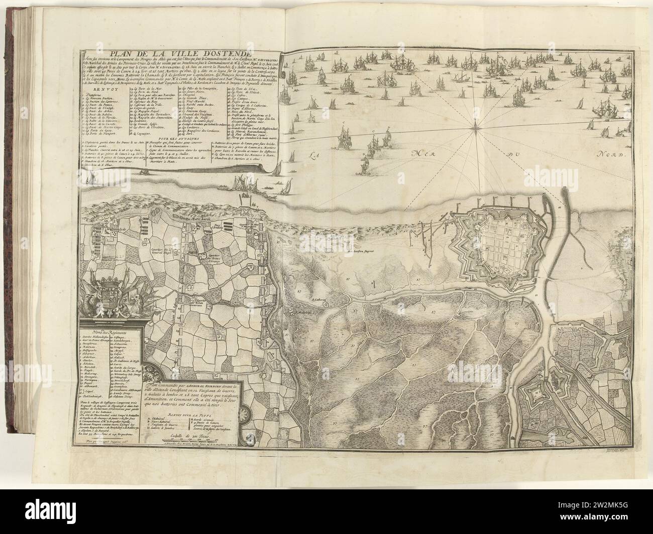 Siege of Ostend, 1706, 1707 Map of the siege of Ostend by the Allies ...