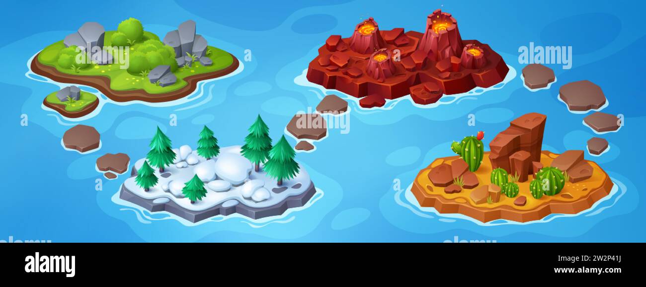 Adventure game ui level map with island in ocean vector background ... Adventure game ui level map with island in ocean vector background ...