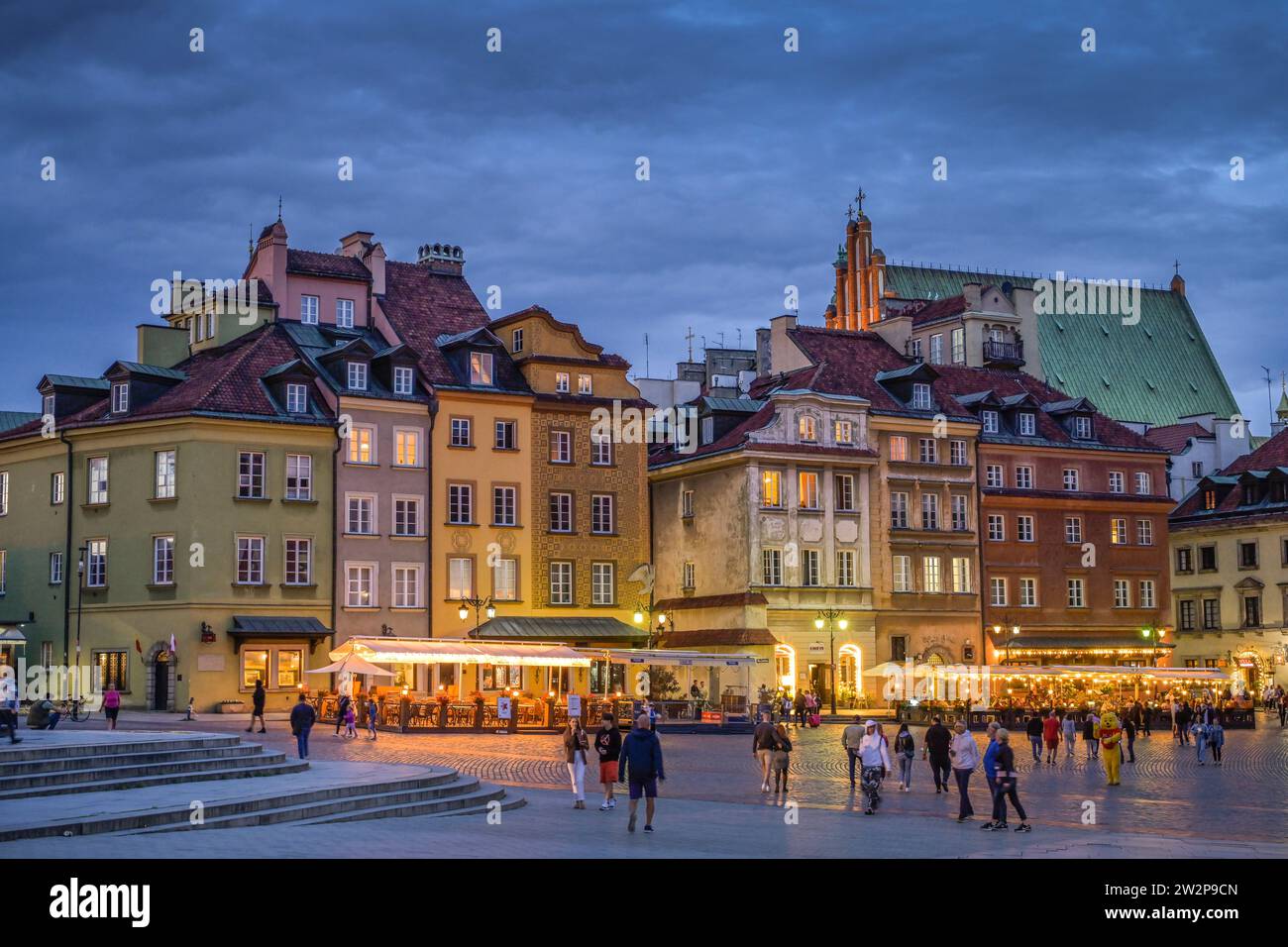Altbauten, Schloßplatz - Plac Zamkowy, Altstadt, Warschau, Woiwodschaft ...