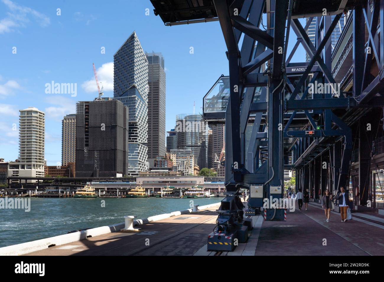 Circular Quay and Sydney skyline viewed from the cruise ship terminal ...