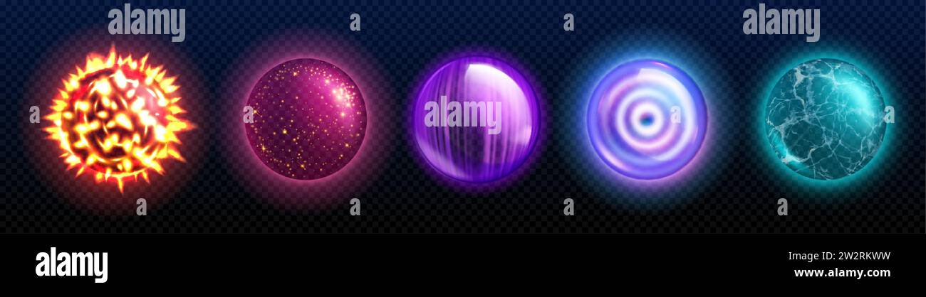 Fantasy glowing orb with magic power. Realistic vector illustration ...