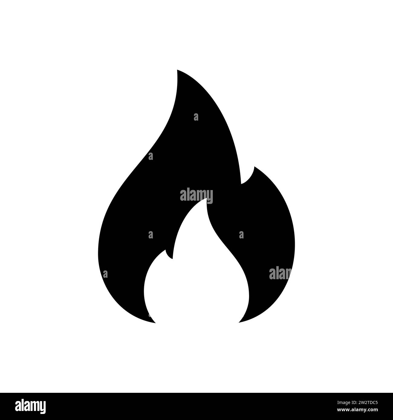 Fire icon. bright burning flame and bonfire icon. Burn sign. Vector ...