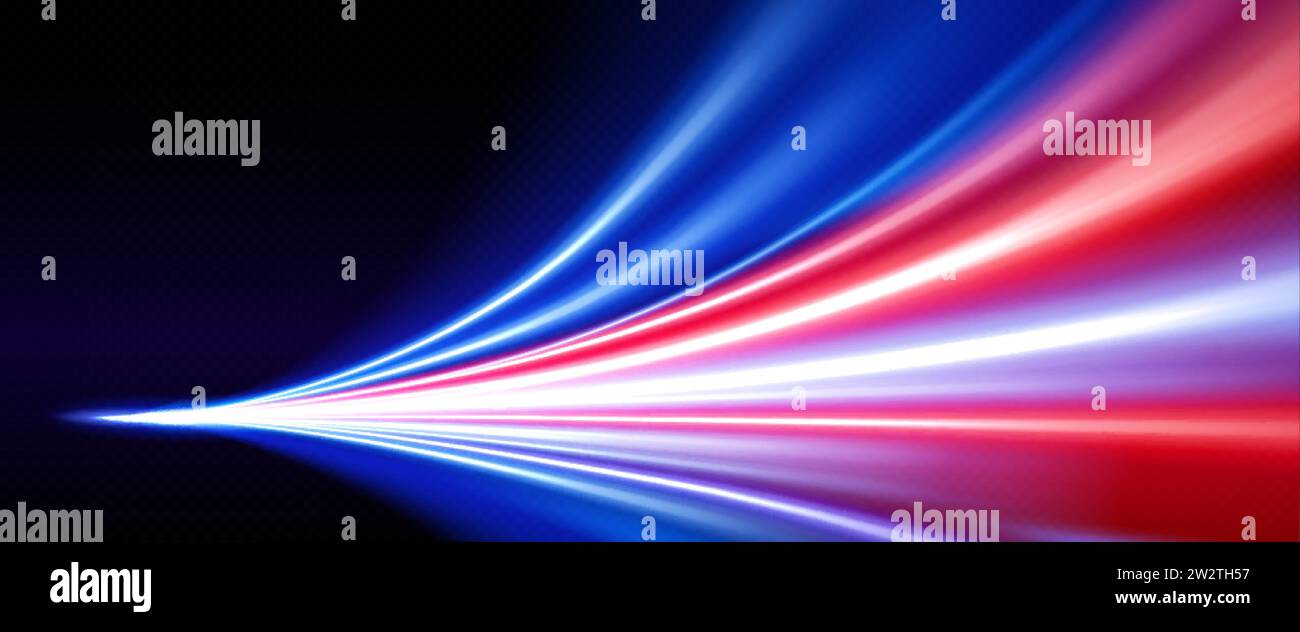 Blur and glow effect of lights when race at high speed. Pink and blue ...