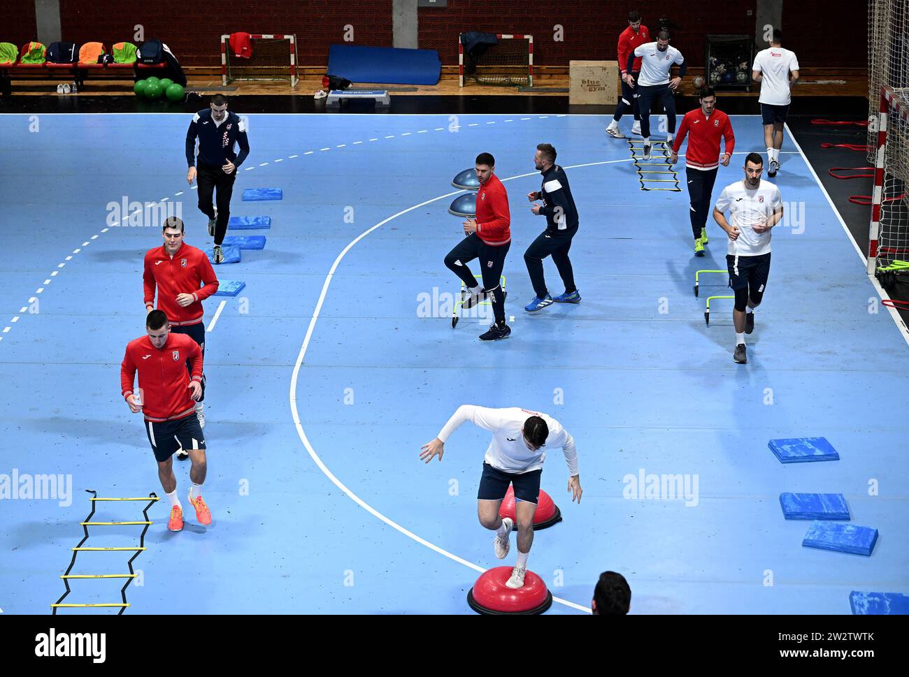 Zagreb, Hrvatska. 21st Dec, 2023. Croatian Handball Team during ...