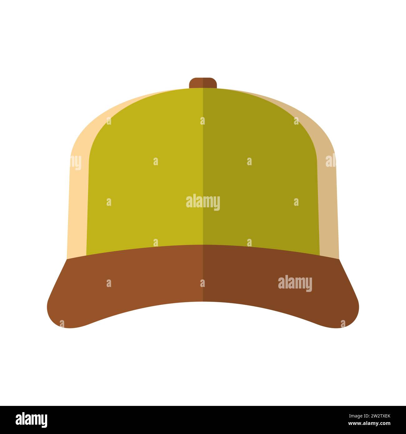 Baseball cap icon in flat style isolated on white background. Headdress ...