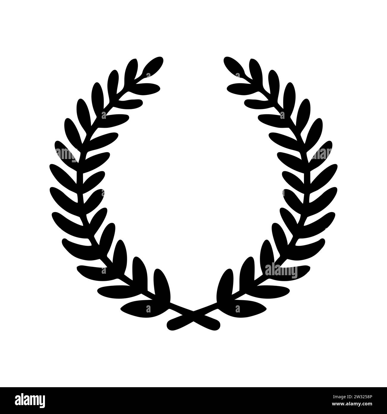 Wreath icon. Laurel wreath icon isolated on white background. Victory ...