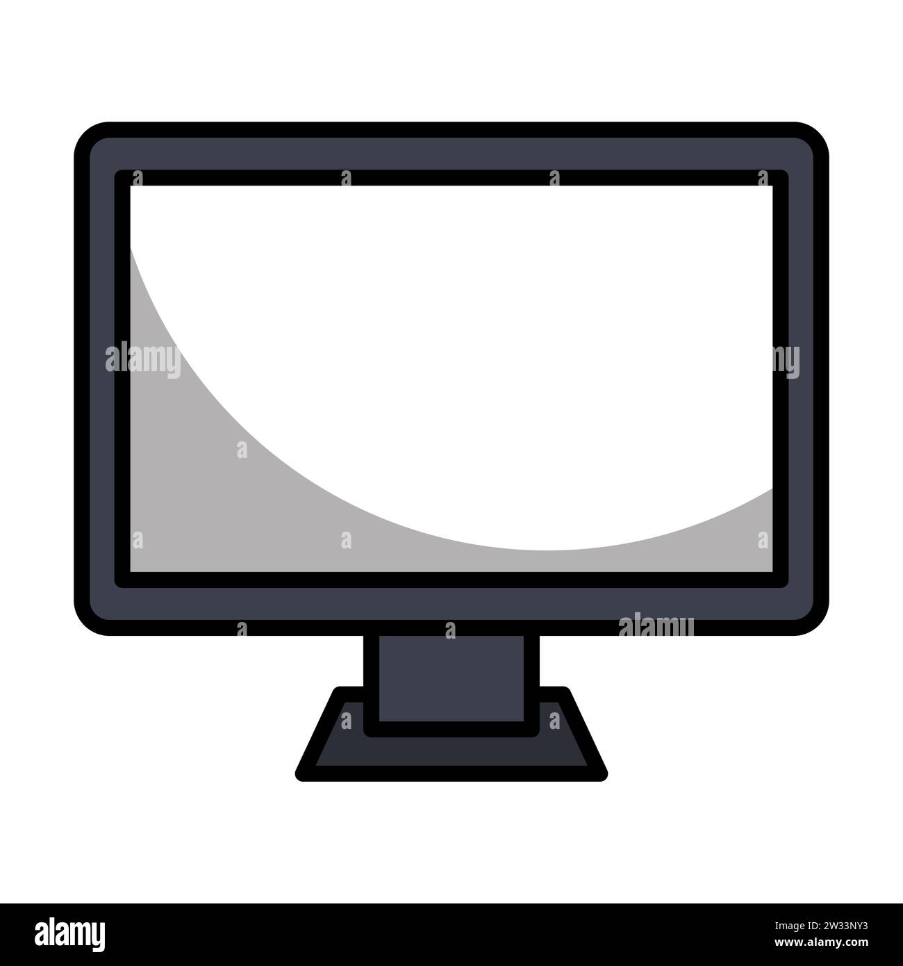 Monitor illustration. Screen, computer, laptop, TV, picture, display ...