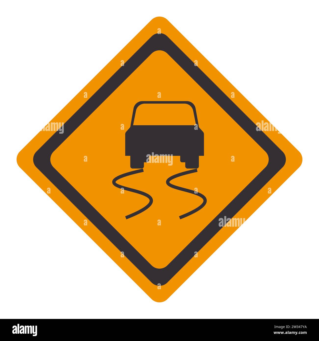 Cautionary road sign Stock Vector Images - Alamy