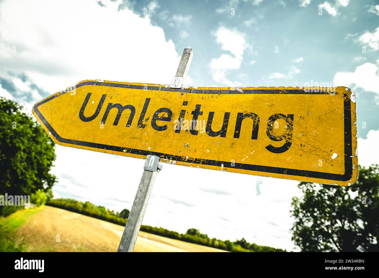 Bauarbeiten schild hi-res stock photography and images - Alamy