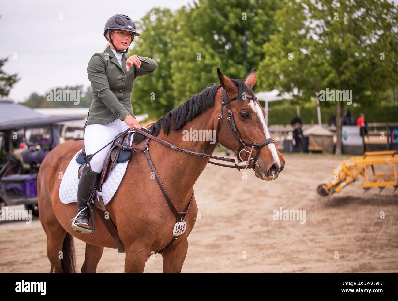 Jaydan Stettner of Canada competes at the 2023 Canadian Premier Horse ...