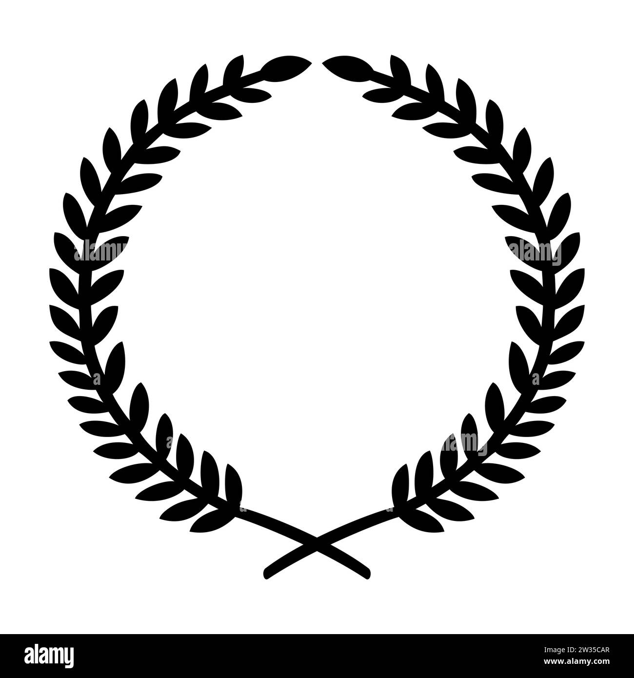Wreath icon. Laurel wreath icon isolated on white background. Victory ...