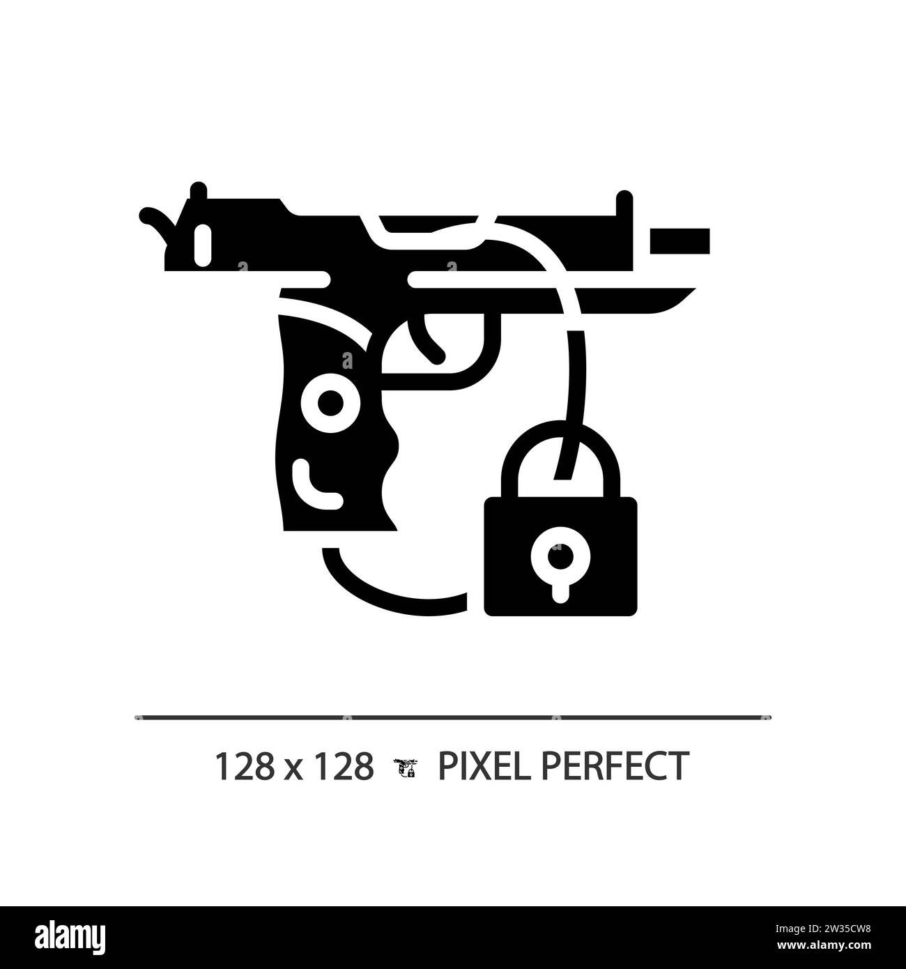 Gun padlock Stock Vector Images - Alamy