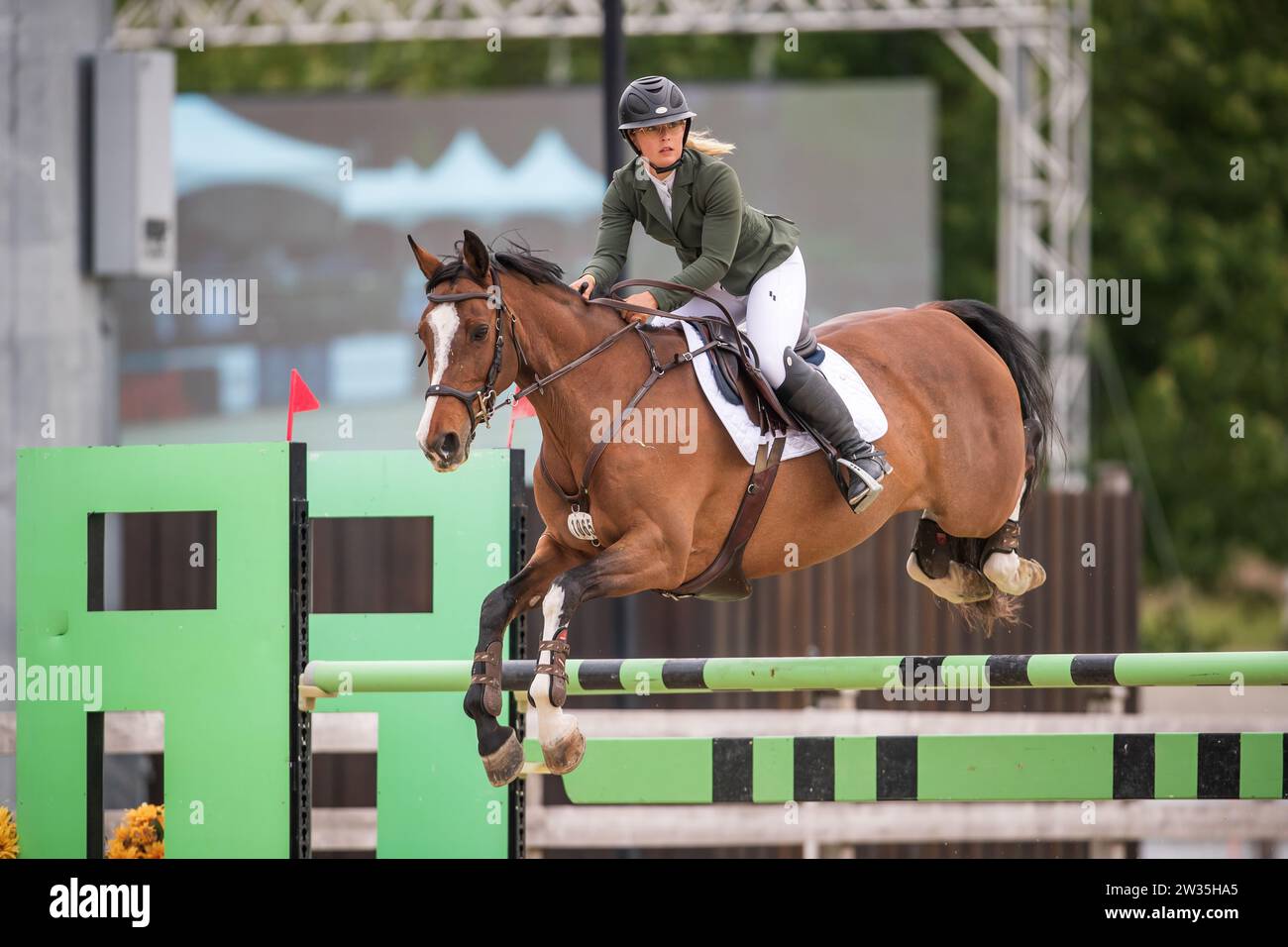 Jaydan Stettner of Canada competes at the 2023 Canadian Premier Horse ...