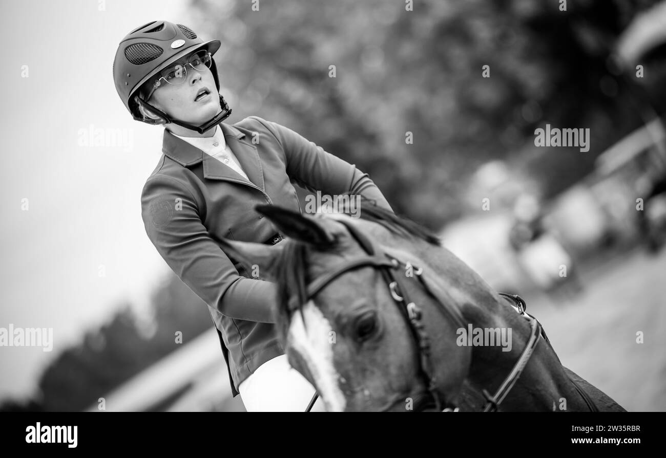 Jaydan Stettner of Canada competes at the 2023 Canadian Premier Horse ...