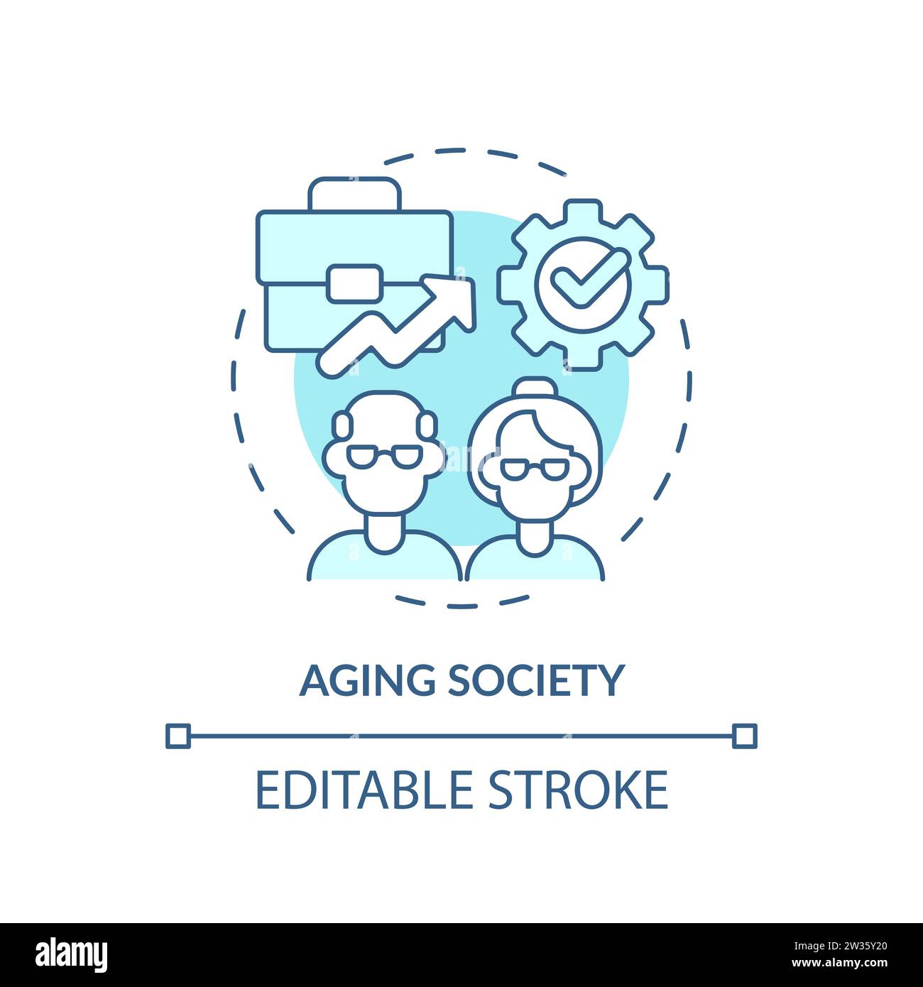 The aging society Stock Vector Images - Alamy