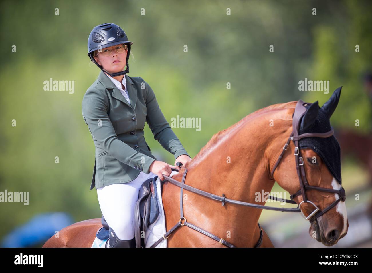 Jaydan Stettner of Canada competes at the 2023 Canadian Premier Horse ...