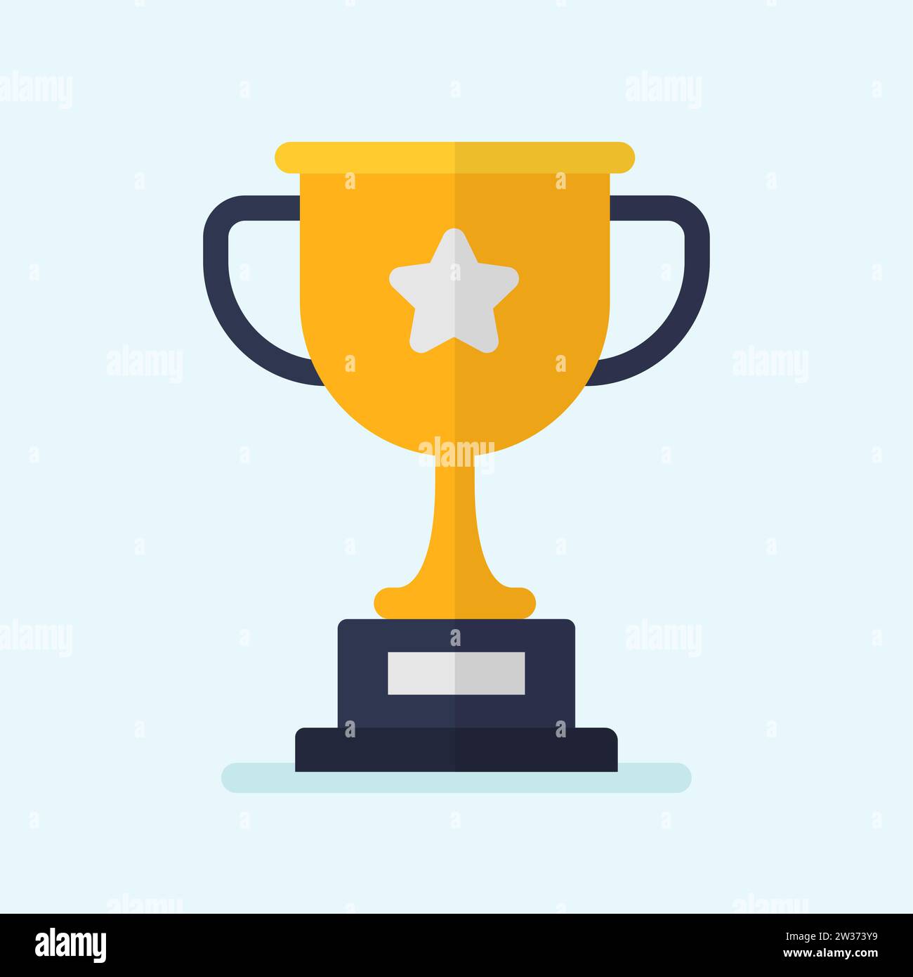 Golden winner cup icon. Champion trophy symbol, sport award sign ...