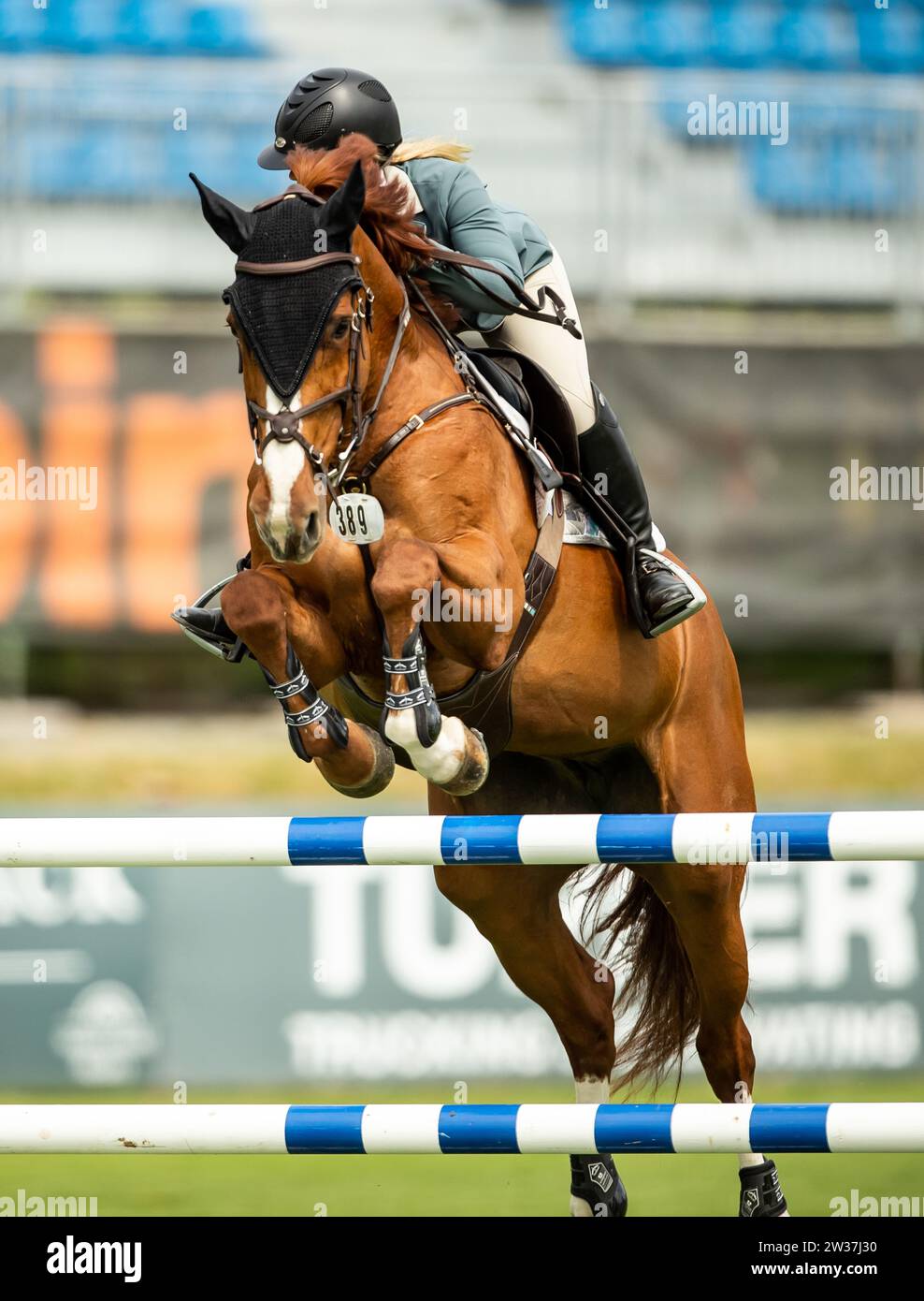 Jaydan Stettner of Canada competes at the 2023 Canadian Premier Horse ...