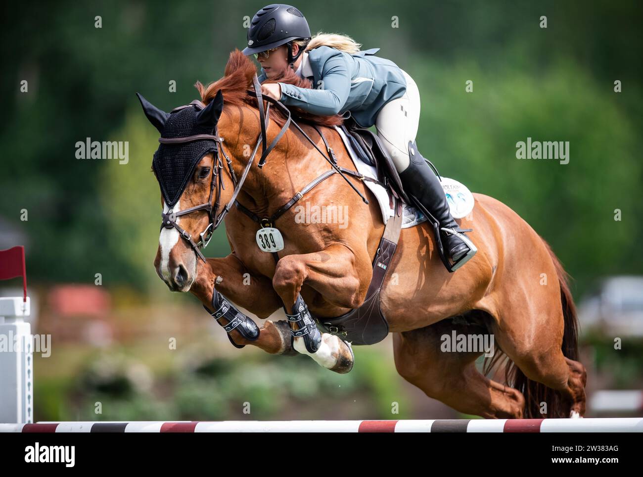 Jaydan Stettner of Canada competes at the 2023 Canadian Premier Horse ...