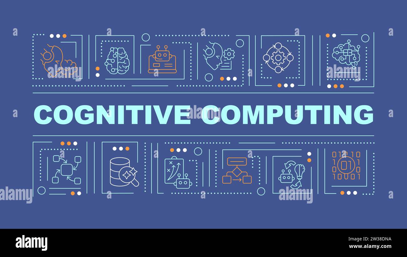 Cognitive computing text with creative thin linear icons Stock Vector ... Cognitive computing text with creative thin linear icons Stock Vector ...