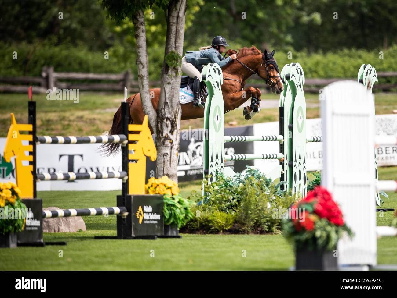 Jaydan Stettner of Canada competes at the 2023 Canadian Premier Horse ...