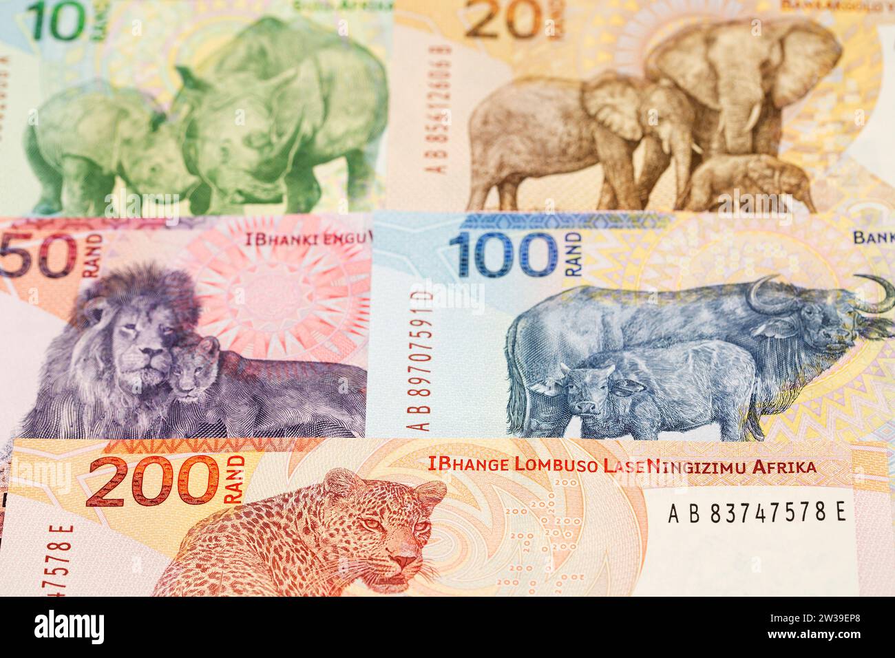South African money - rand a business background Stock Photo - Alamy