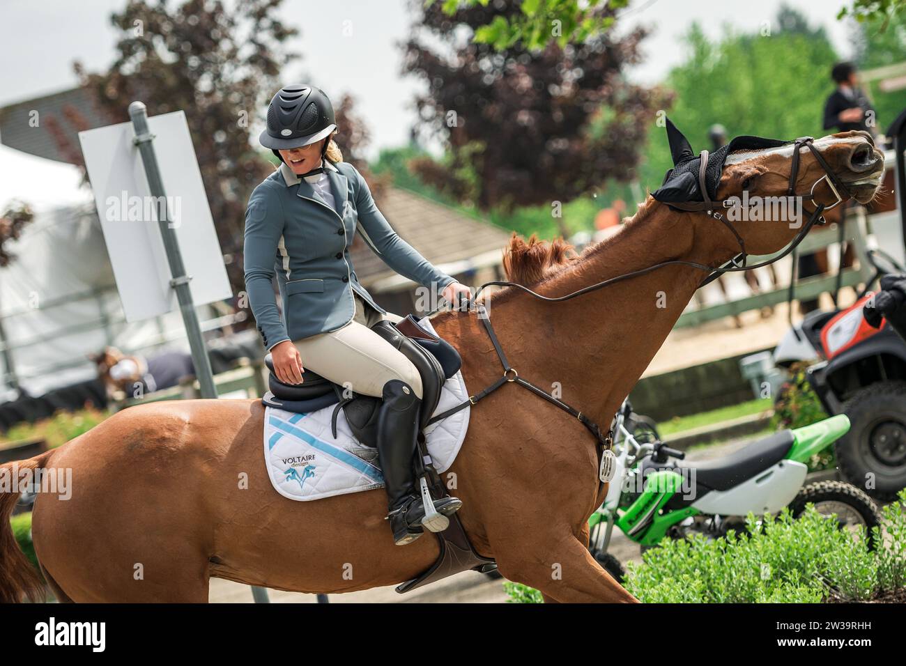 Jaydan Stettner of Canada competes at the 2023 Canadian Premier Horse ...