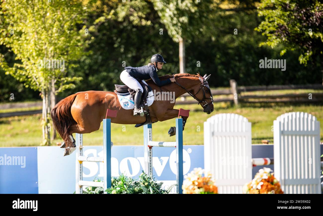Jaydan Stettner of Canada competes at the 2023 Canadian Premier Horse ...
