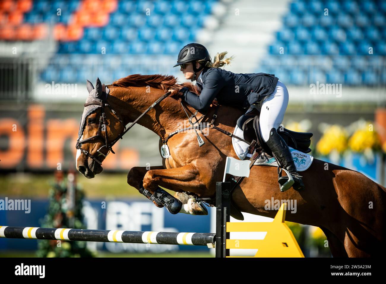 Jaydan Stettner of Canada competes at the 2023 Canadian Premier Horse ...