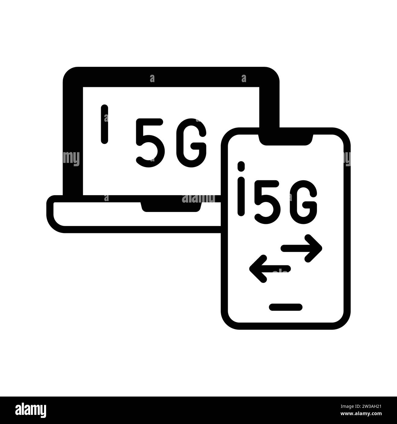 Beautifully designed 5G network icon in trendy style, 5G technology ...
