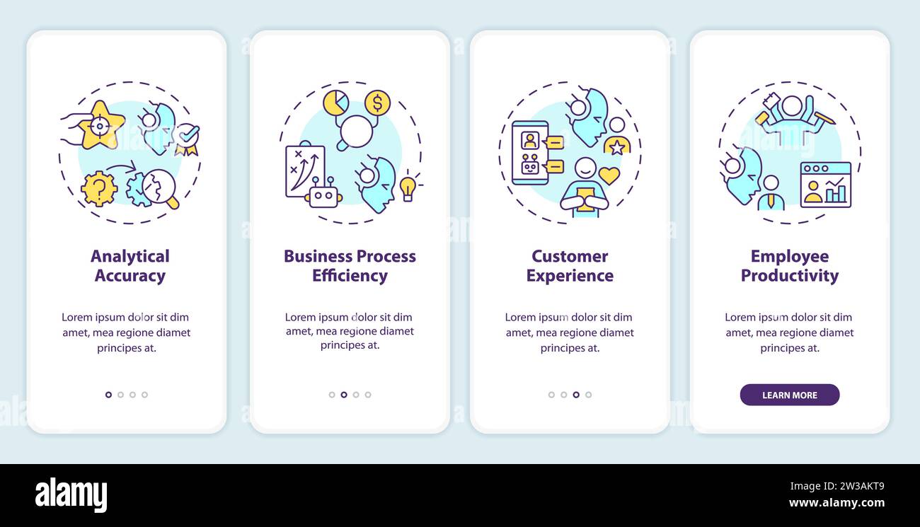 Walkthrough cognitive computing advantages with line icons Stock Vector ... Walkthrough cognitive computing advantages with line icons Stock Vector ...