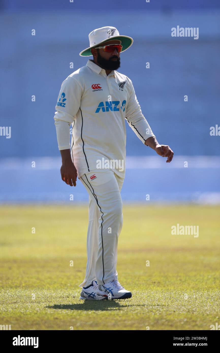 New Zealand Test cricket spine Bowler Ajaz Patel during the Bangladesh ...