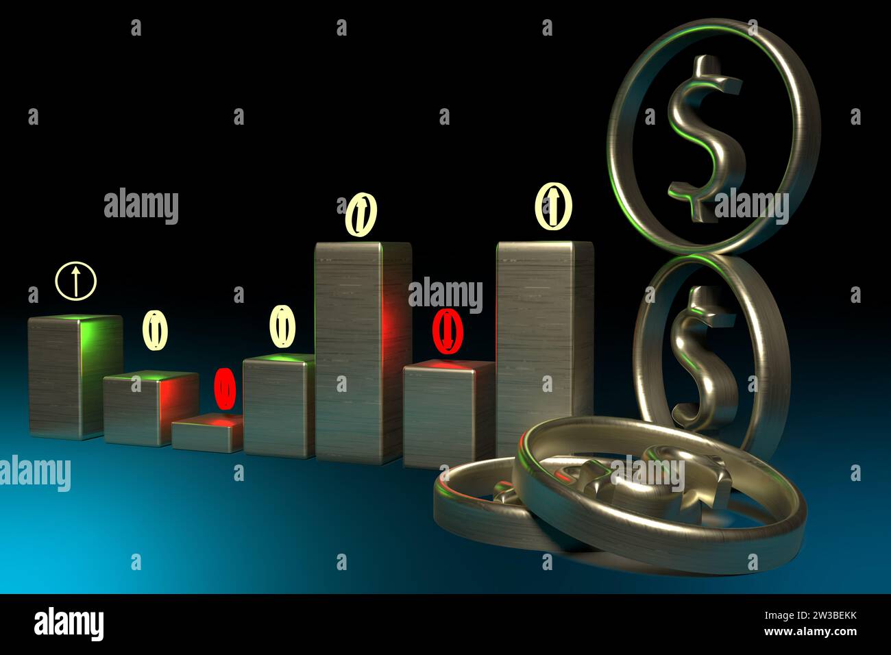 financial growing performance graph illustration Stock Photo - Alamy
