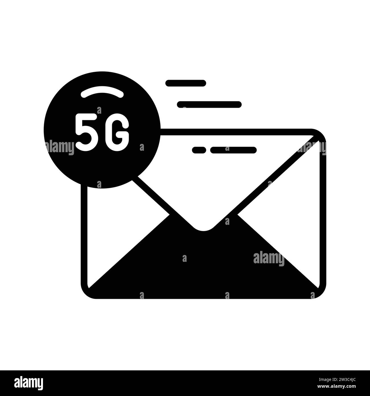 An icon of 5G network connection in editable style, ready to us icon ...