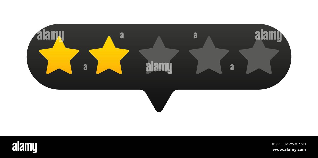 Two stars illustration. Favorites, rating, rating, reviews score ...