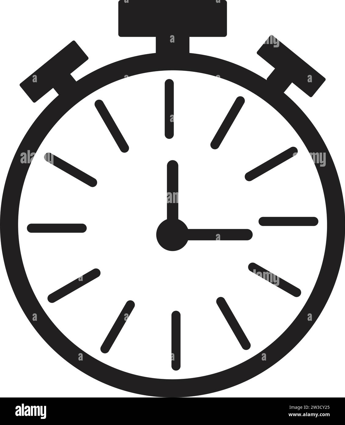 Outline Stopwatch Vector Icon Timer Symbol Fast Seconds Fast