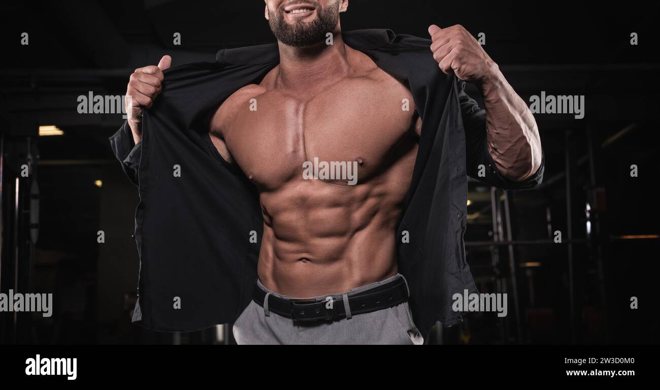 Abdominal muscles male hi-res stock photography and images - Alamy