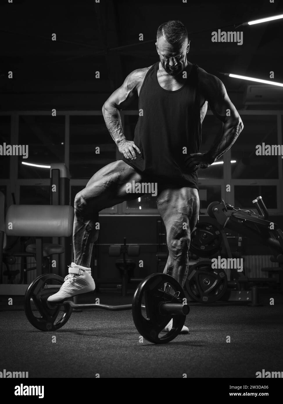 Male bodybuilder posing hi-res stock photography and images - Alamy