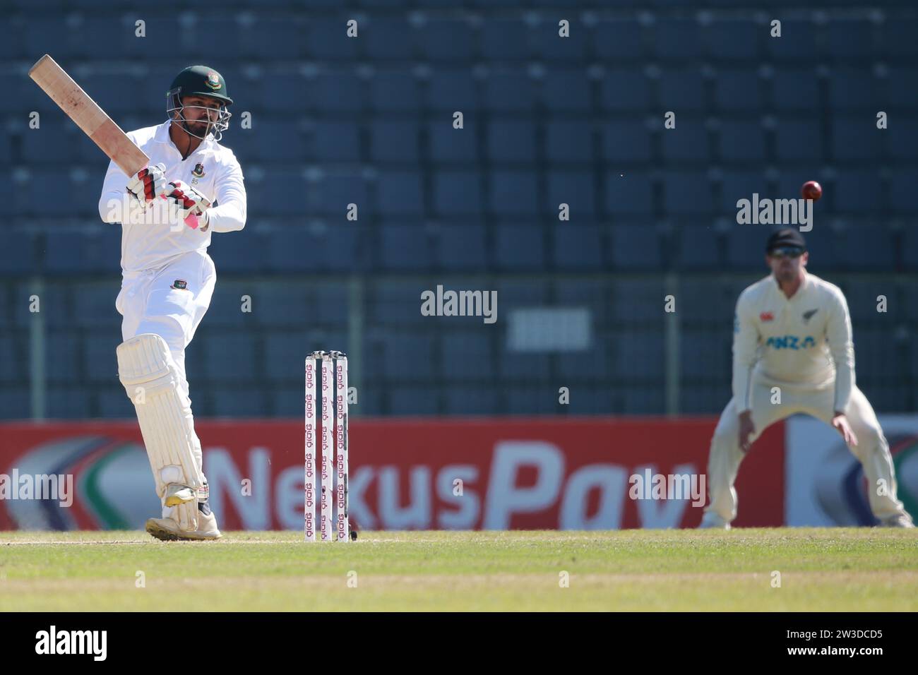 Bangladeshi batter Nurul Hasan Shohan during Bangladesh-New Zealand ...