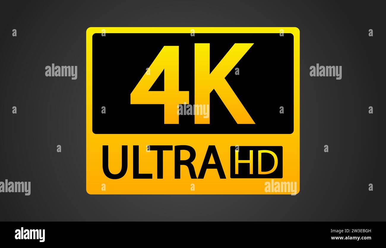 4K ULTRA HD illustration. Quality, resolution, monitor, TV, cinema ...